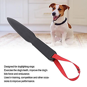 Pet Mouth Training Stick, Large Breed Dog Bite Training Stick with Nylon Rubber, Pet Mouth Training Stick for Dental Health, Promotes Proper Chewing Habits (Black Handle Red