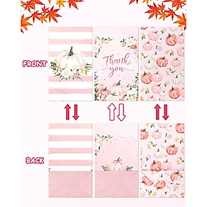 Pumpkin Candy Bags Little Pumpkin Party Gift Bags Fall Birthday Thanksgiving Party Favor Bags Party Supplies Loot Bags Goodie Bags with Thank You Stickers, Set of 24