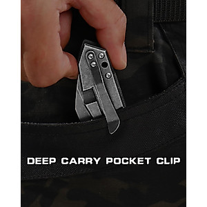 Dispatch Tactical Pocket Knife with Clip, 2.83 Inch 8Cr13MoV Reverse Tanto Blade with Carbon Fiber and G10 Handle, EDC Folding Pocket Knife for Men Women Flipper Pocketknife