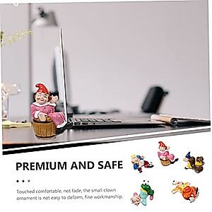 ABOOFAN 15 Pcs Miniatures Kids Planter Desk Top Decor Tiny People Toy Mini Clown Figurines Circus Party Favors Funny Clown Decor Bonsai Cartoon Clown Miniature Clown Ornaments Baby Statue