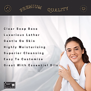 Craft & Nature 4 LB All Natural Unscented Honey Moisturizing Glycerin Melt And Pour Soap Base for Soap Making