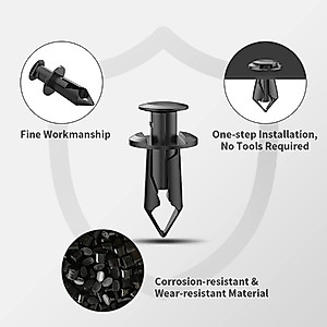 Alpha Rider 100pcs 8mm Fender ATV Push Retainer Clips Fastener for Honda Suzuki Kawasaki Polaris Sportsman Rangers Rzr Replace 7661855