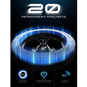 LISEN for MagSafe Car Mount [Strongest Magnet Power] Phone Mount for Car [Ultra Stable Exclusive Patent] All-Metal Magnetic Car Phone Holder Fit All Mobiles iPhone 15 14 13 12 Pro Max Plus.