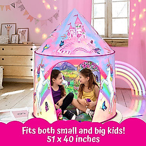 Unicorn Kids Play Tent | Extraordinary Magical Unicorn Pop Up Tent for Children Girls & Boys | Enjoy Indoor and Outdoor Imaginative Play | Foldable Playhouse Toy Gift