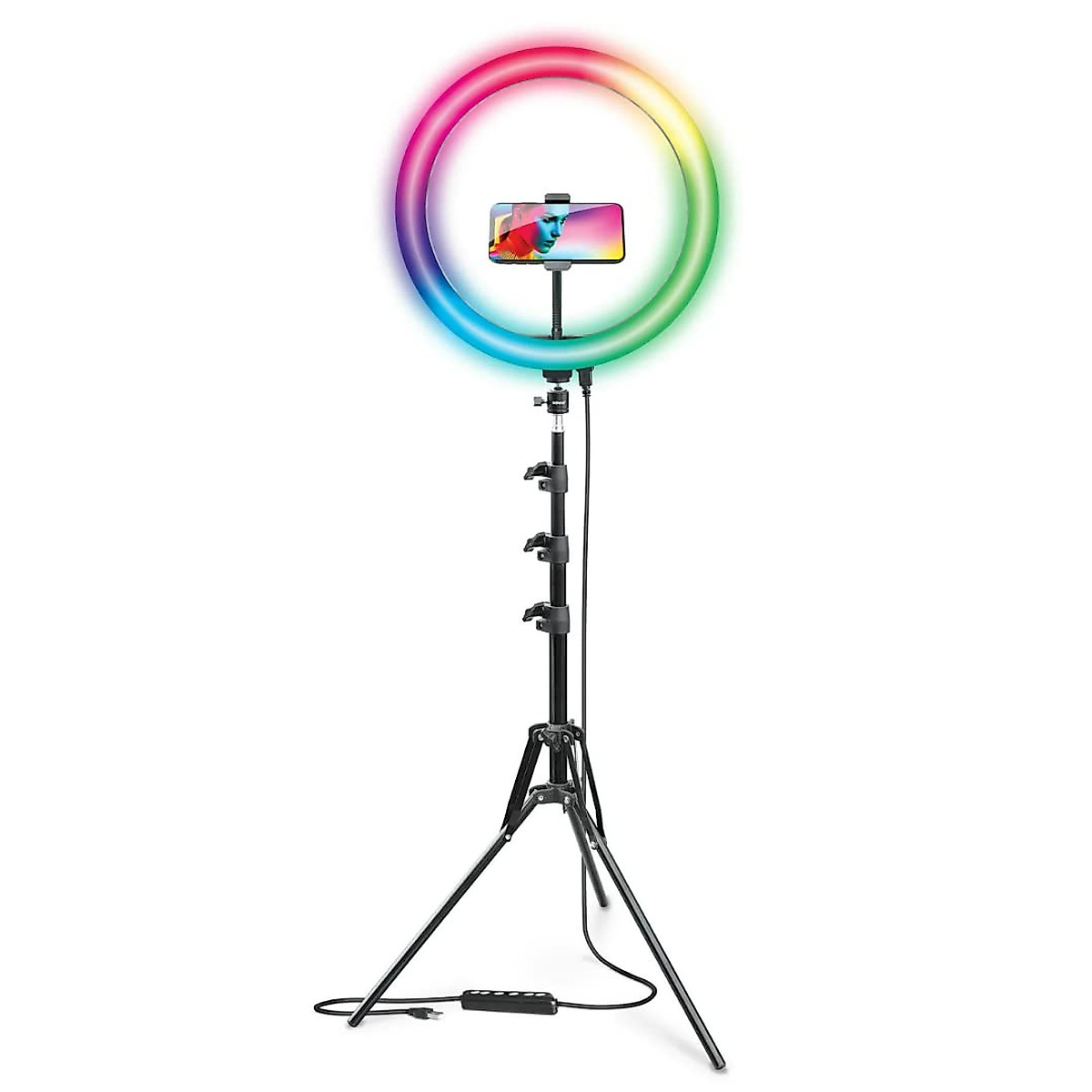 Content Creators kit | Ring Light RBG Color Change + Green Screen | Bonus Phone Mount Included