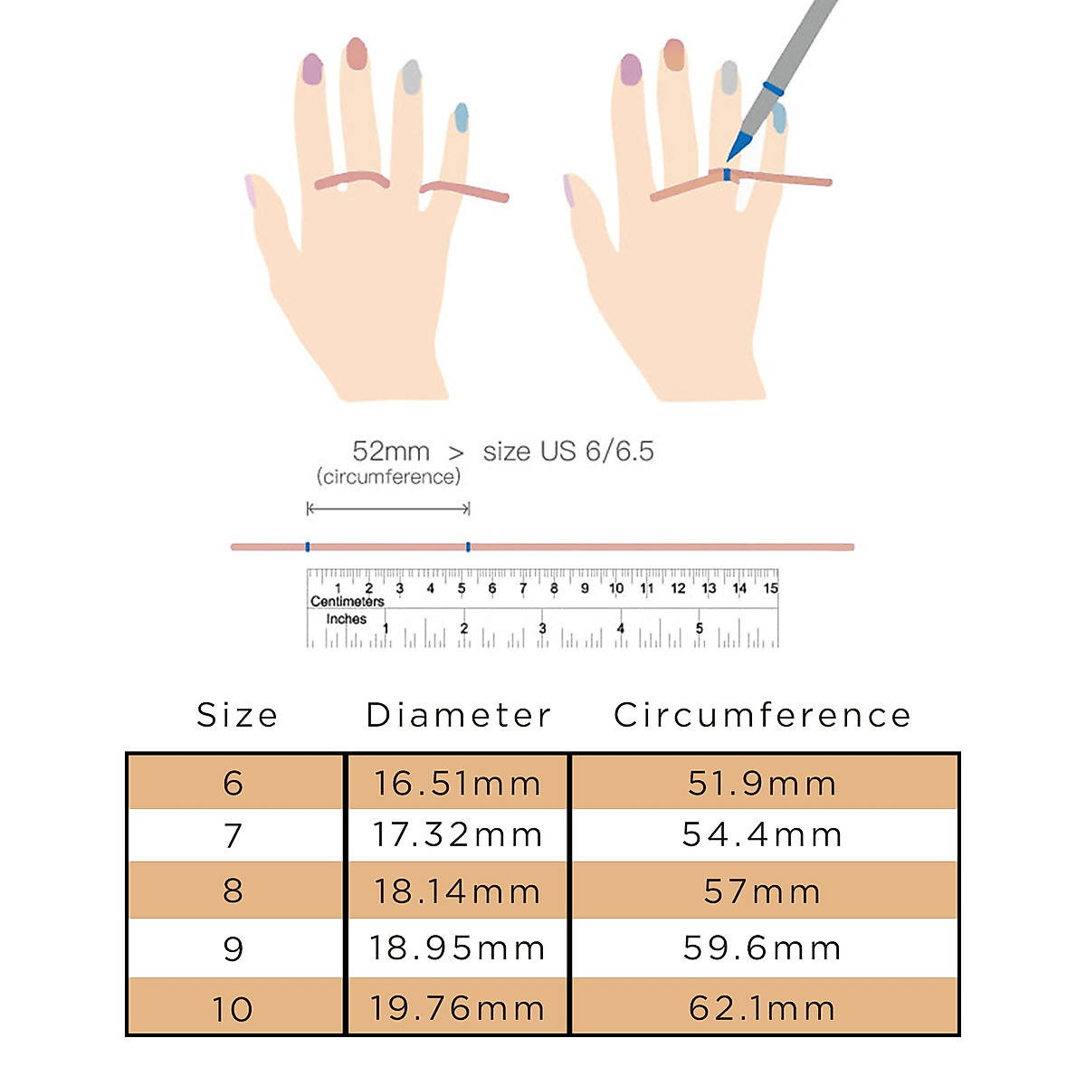 EVERNOIR Luxurious 14K Gold Band Ring for Women, Tarnish-Free and Non-Fading, Ideal for Wedding, Stackable Style - Size 7