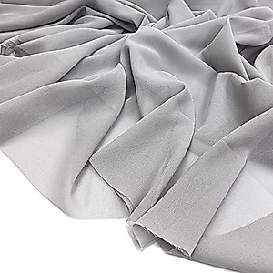 Chiffon Fabric for Wedding Dress & Bridal Decoration Smoky Gray 1Yard