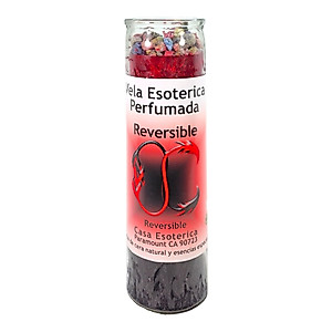 Reversible-Palm Wax Spiritual Intention Spell Candle-[RED/Black] | Vela CASA ESOTERICA PERFUMADA- (Reversible)