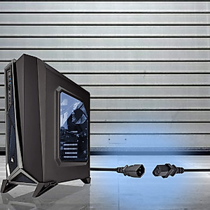 Aurum Cables UL Approved 6 Feet Universal Computer Monitor Power Cord, C13 Power Cable for Monitor, PC, Desktop, Printer, Scanner, 18 AWG NEMA 5-15P to IEC13 (6 Ft - 5 Pack)