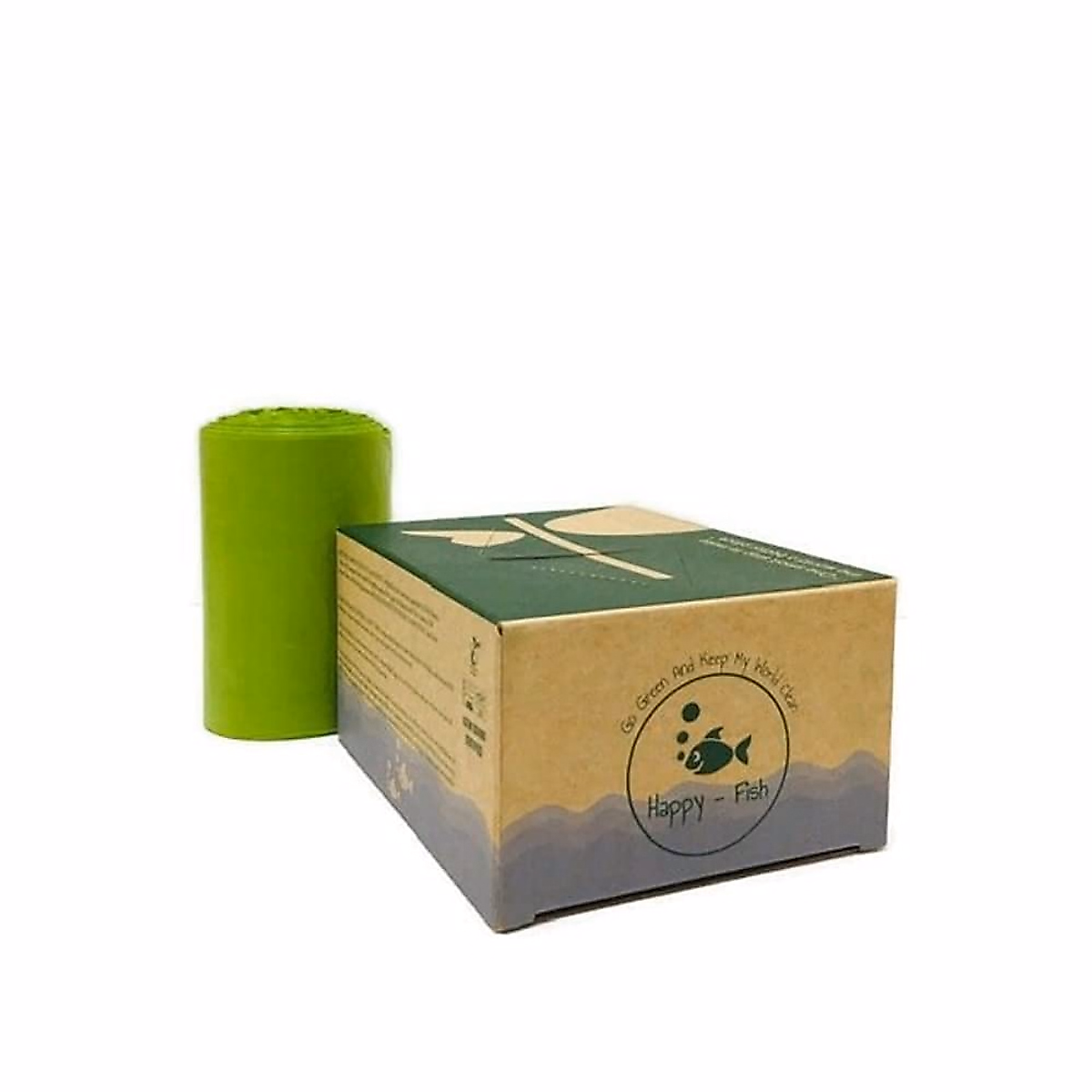 1.75-gallon (6.6L) Compostable, Extra-Thick Countertop Waste Bin Bags| Unscented Leak Proof Bags for Office, Home, Bathroom, Bedroom, Car, Kitchen, Pet(Green)1 Pack| 110 Counts. (1.75 Gallon)