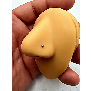 FIFTH CUE Ball End 316L Surgical Steel L Bend Stud Nose Ring (18G Rose Gold)