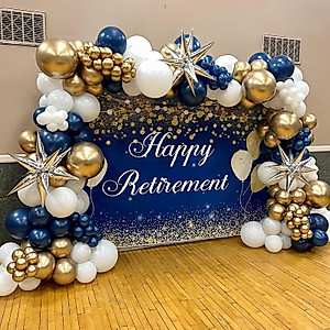 NISOCY Navy Blue Latex Balloon Arch Kit, 102PCS 18In 12In 10In 5In Navy Blue Balloons Arch Garland for Baby Shower Graduation Birthday 4th of July Independence Memorial Day Patriotic Party Decorations