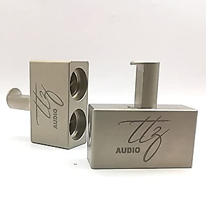 TTZ Audio Dual 2/0 Gauge to 1/0 Gauge Amp Input Reducers (Pair) for Easy Car Audio Amplifier Competition Amp Installation