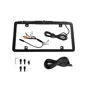 BOYO VISION VTL375TJ - Ultra Slim Full-Frame License Plate Backup Camera with Active Parking Lines (Black)