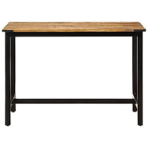 WEHUOSIF Bar Table,Leisure Table,Student Desk,Computer Table,Study Desk,Conference Table,Writing Desk,Reading Table,for Library, and Resting Room, Office,Hotels,47.2"x15.7"x39.8" Rough Mango Wood