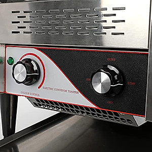 Conveyor Commercial Toaster, Electric Stainless Steel Toaster 300 PCS/H 2.2KW Countertop Toaster Heavy Duty 100% 304 Foodgrade Silver Bread Toaster for Home Restaurants Bakery Use