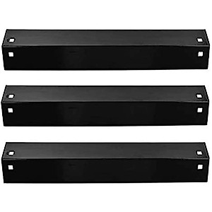 Grill Replacement Parts for Char Griller Chargriller 5050 5650 3001 Grills, Porcelain Steel Heat Plate, Heat Shield, Flame Shield, Burner Cover, Flavor Bars Replacement for Chargriller, King Griller