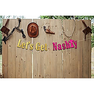 Nashville Bachelorette Party Glitter Banner – Western Cowgirl and Cowboy Bachelorette Party Decorations, Favors and Supplies