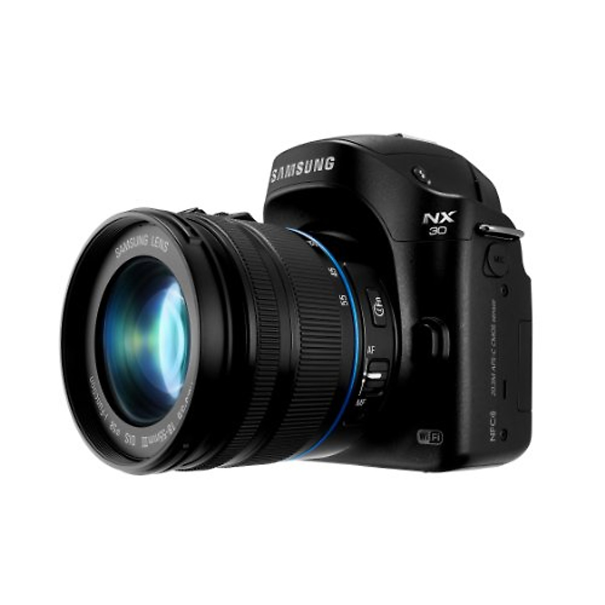 Samsung NX30 20.3MP CMOS Smart WiFi & NFC Mirrorless Digital Camera with 18-55mm Lens and 3" AMOLED Touch Screen and EVF (Black)