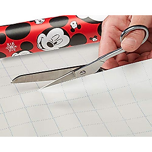 American Greetings Disney Christmas Wrapping Paper with Cut Lines Bundle, Mickey Mouse (3 Rolls, 105 sq. ft.)