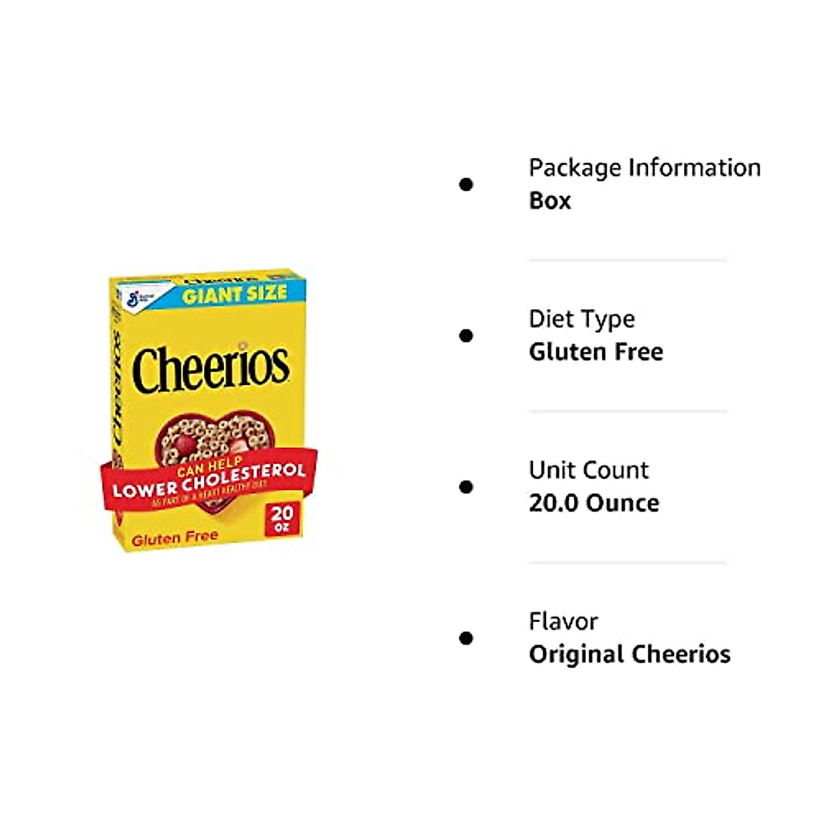 Cheerios Cereal, Limited Edition Happy Heart Shapes, Heart Healthy Cereal With Whole Grain Oats, Giant Size, 20 oz