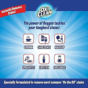 OxiClean Stain Remover Pen for Clothes (4 Pack) - Instant Spot Cleaning for All Laundry Stains: Blood, Food, Drinks, Dirt, Ink, Makeup - Bleach-FREE & Travel-Friendly (2x More Quantity)