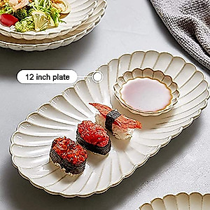 Porcelain Plate and Bowl Set,Dinnerware Set for Home or Special Restaurant, 26 Pcs Dinnerware Sets, Porcelain Tableware Set with Plates and Bowls, White Ceramic Dinner Set for Home Kitchen and Dinnin