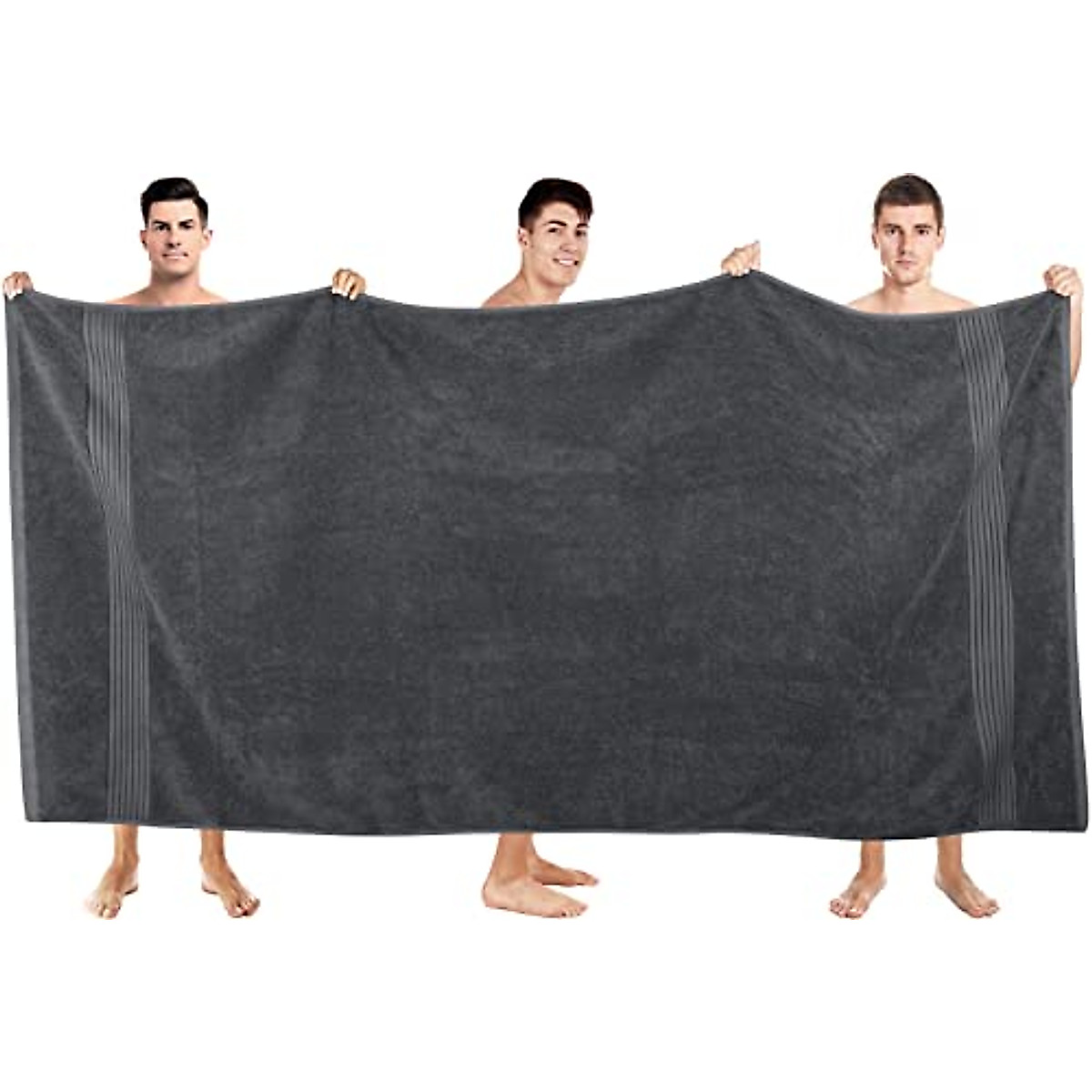 Utopia Towels - Luxurious Jumbo Bath Sheet 2 Pack - 600 GSM 100% Cotton Highly Absorbent and Quick Dry Extra Large Bath Towel - Super Soft Hotel Quality Towel (35 x 70 Inches, Grey)