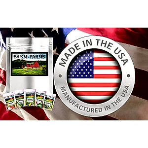 30 Vegetable & Fruit Seeds for Planting Your Outdoor & Indoor Home Seed Garden, Survival Gear Kit Includes 7600 Seeds, A Growing Guide & Mylar Package Gardening Heirloom Non-GMO Veggie Seed B&KM Farms