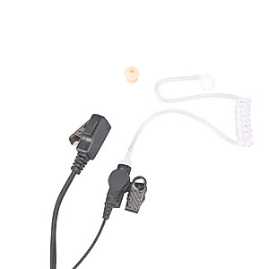 Kymate Sing lWire Earpiece with Kevlar Reinforced Cable for Radio DEP450 BPR40 CP200 CP200D CP110 CP185 DTR650 PR400 EP450 CLS DLR DTR RDX RDU RDV RMU RMV, Acoustic Tube Surveillance Headset