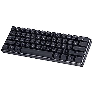 ciciglow RGB Mechanical Gaming Keyboard, Portable Backlight Ergonomic Game Keyboard, Seven-Color Mixed Light, for PC/Mac Gamer, Typist, Travel(Black)