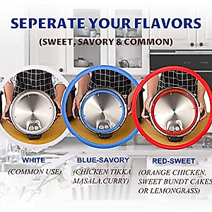 Silicone Sealing Ring for InstaPot - 3 Pcs Replacement Silicone Gasket Seal Rings with 3 Colors(Red, Clear and Blue) - Gasket Accessories for 5/6 Qt InstaPot…