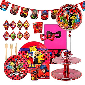 Miraculous Ladybug Party Banner – 1 Banner - Celebration, Birthday Party, Toddlers - Cat Noir - Party Supplies - Officially Licensed(1 Banner)