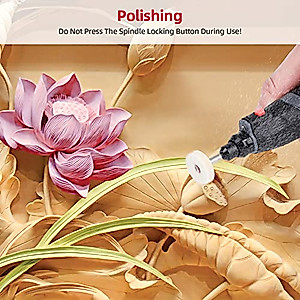 Mini Rotary Tool Cordless, 8V With 160 Accessories,LED Display,USB Charging,5-Speed Power Rotary Kit For Small Light Projects as Sanding,Polishing,Engraving, DIY Crafts