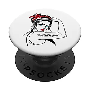 Front Desk Receptionist Rosie The Riveter Pin Up PopSockets Adhesive PopGrip