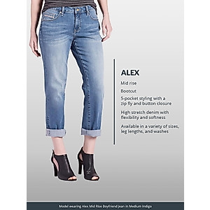 JAG Jeans Women's Patched Alex Boyfriend in White Denim, 12xREG