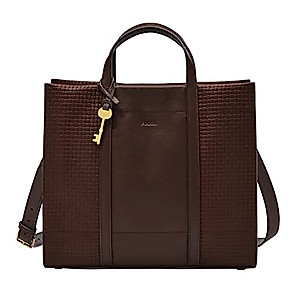 Fossil Women's Carmen Leather Shopper Tote Purse Handbag
