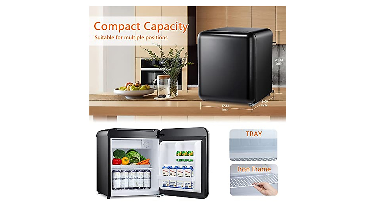 Antarctic Star Compact Mini Fridge for Dorms & Offices | 1.7 Cu. Ft.