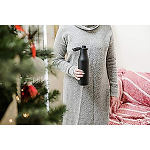 Ello Riley 18oz Vacuum Insulated Stainless Steel Water Bottle with Flip Lid, Black, 18 oz.