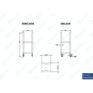 AmGood 14" x 14" Stainless Steel Rice Warmer Stand With Wheels | Restaurant Commercial Grade Equipment Stand