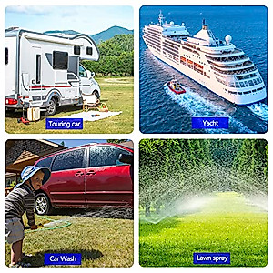 TDRRICH Water Pressure Booster Pump for House，110V RV Water Transfer 5.5GPM 75PSI Self-priming Pump,Diaphragm Power Water Pumps for Boats Inline Garden Hose Lawn Camper Sprinkler Irrigation