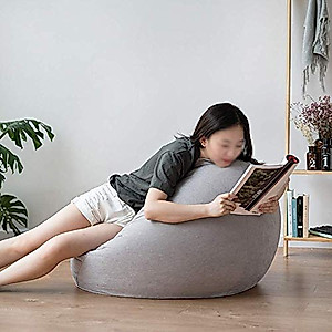 UXZDX Lazy Sofa, Super Large Bean Bag Sofa Chair Cover Lounger Seat Living Room Furniture Beanbag Bed Pouf,63cmx81.5cm Gray