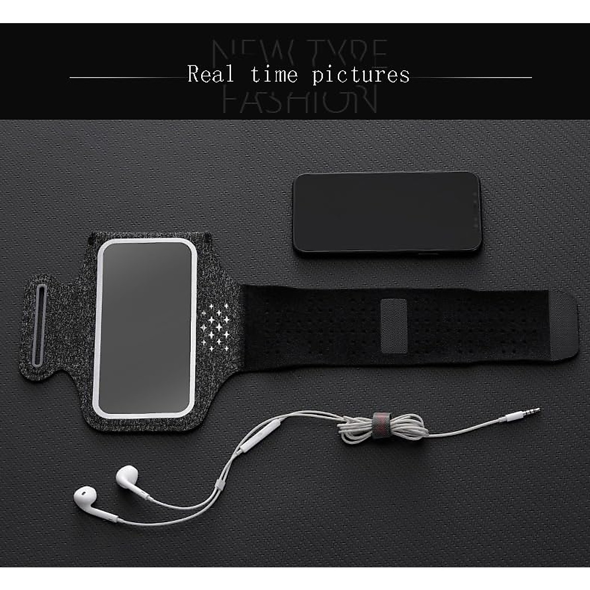 MCZTO Sport Running Exercise Gym Case,Fingerprint Sensor Access Supported,Water Resistant and Sweat-Proof iPhone 14 Pro Max/Samsung Galaxy Note 20/10/9/8 Armband (Small Size 5 inches, Black)