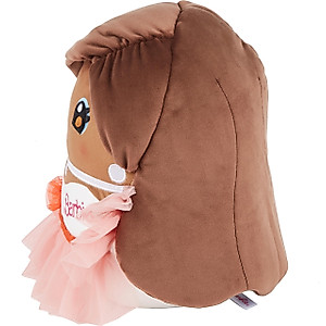 Barbie Cuutopia Plush, 10-inch Soft Pillow Doll Inspired by Iconic ‘80s Peach Gown with Tactile Ruffle Sleeves & Long Hair, Collectible Toy