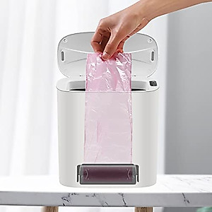 Smart Touchless Bathroom Trash Can with Lid, 3.4 Gallon Volume Automatic Motion Sensor Rubbish Can Waterproof Electric WasteBasket, Narrow Garbage Can for Kitchen/Bedroom/Bathroom/Living Room/Office