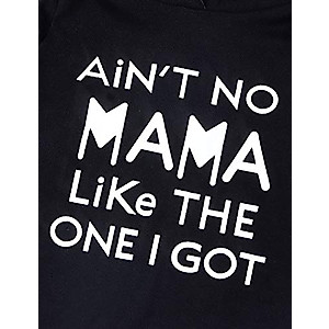 WALSONER Baby Boy Clothes Funny Letter Printed Long Sleeve Hoodie Tops Sweatsuit and Black Camouflage Pants Outfit Set （18-24 Months）