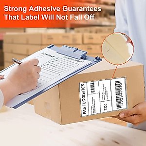 InpourPack 4" x 6" Fanfold Labels Direct Thermal Labels, Shipping Package Labels with Perforated line for Thermal Printers (1000 Labels/Stack, 1 Stack)