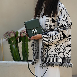 MKF Collection Small Crossbody Bag for Women, Vegan Leather Cell Phone Bag Shoulder Bag By Mia K