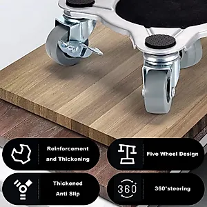 CNQLIS Furniture Mover Dolly with 4 Wheels,4 Wheels 360° Rotation,Carbon Steel Panel Heavy Duty Dolly, 1100 LBs Load Capacity for Moving Heavy Furniture Refrigerator Sofa Cabinet