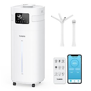 TURBRO Commercial Humidifier, WiFi-Enabled, 5.3Gal/20L Ultrasonic Air Vaporizer for Large Rooms up to 2000 Sq Ft, UV-C LED, Top Refill, with 360°Nozzle for Whole House, Greenhouse, Plant